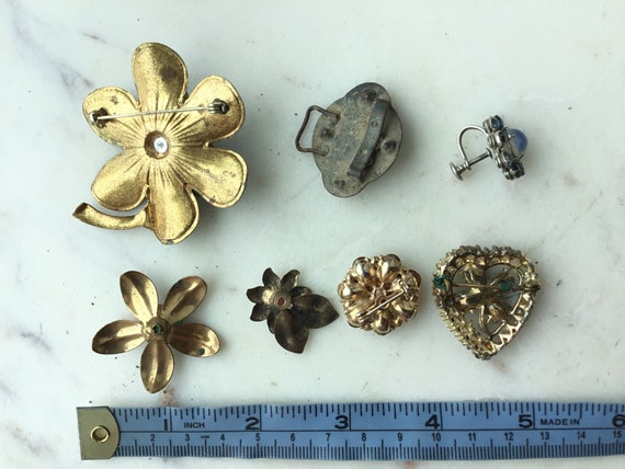 Vintage Mid Century Mod Pins and Components - Gem
