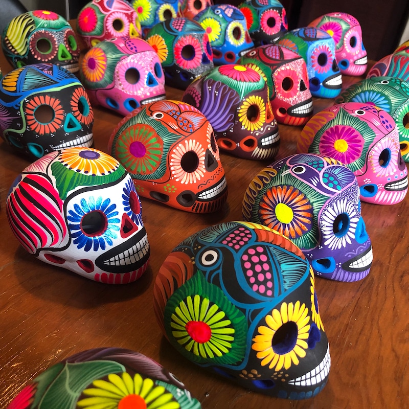 Painted Skull - Etsy