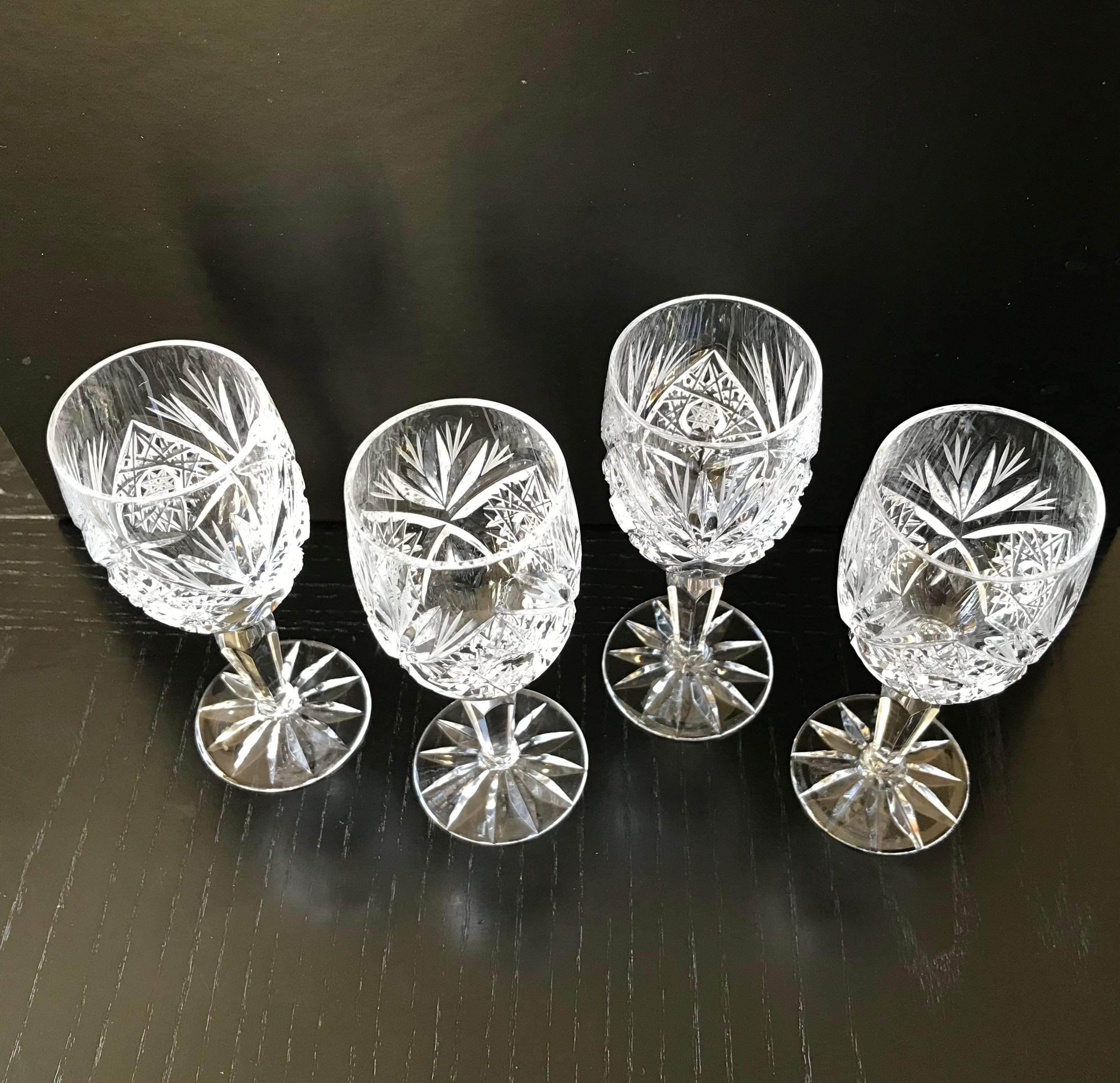 Set of 4 Edinburgh Crystal “ Royal” Pattern Liqueur Glasses - Etsy
