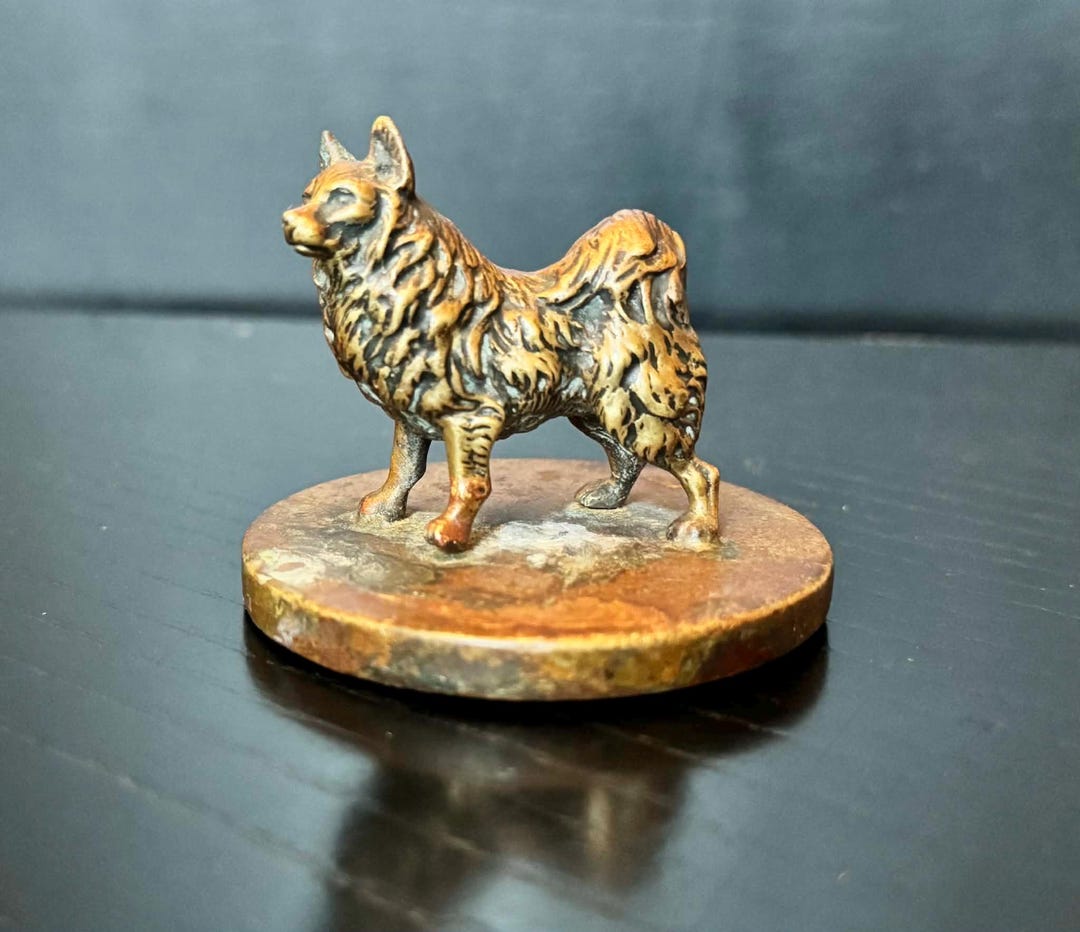 Bronze Keeshond Figurine - Etsy