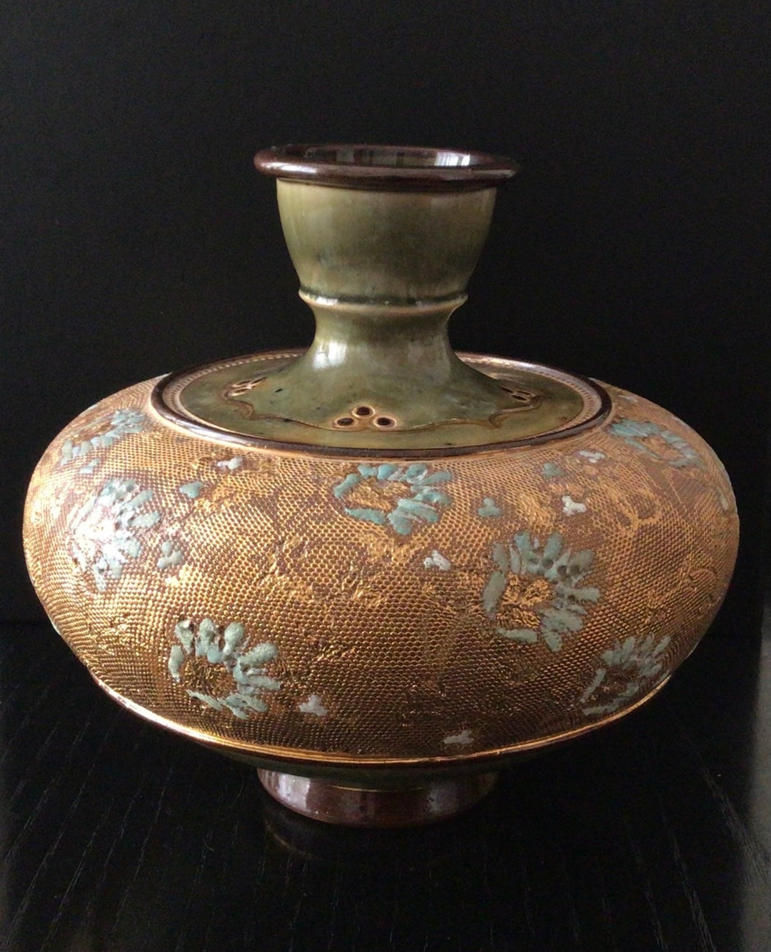 Vintage Doulton Slater Patent Stoneware Hand Painted Vase - Etsy