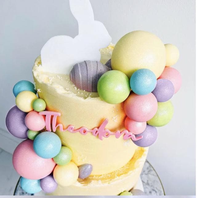 50pcs Mini Cake Toppers Pastel Multi-colour Purple, Pink, Yellow, Green ...