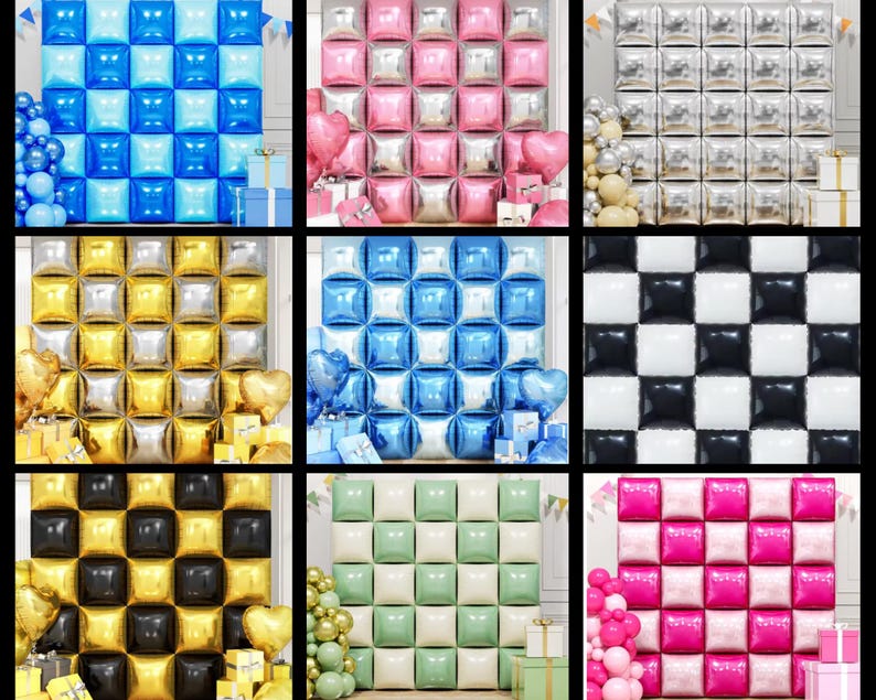 19" Square Foil Balloons: Party Backdrop Decor, 25/50 PCS - Etsy