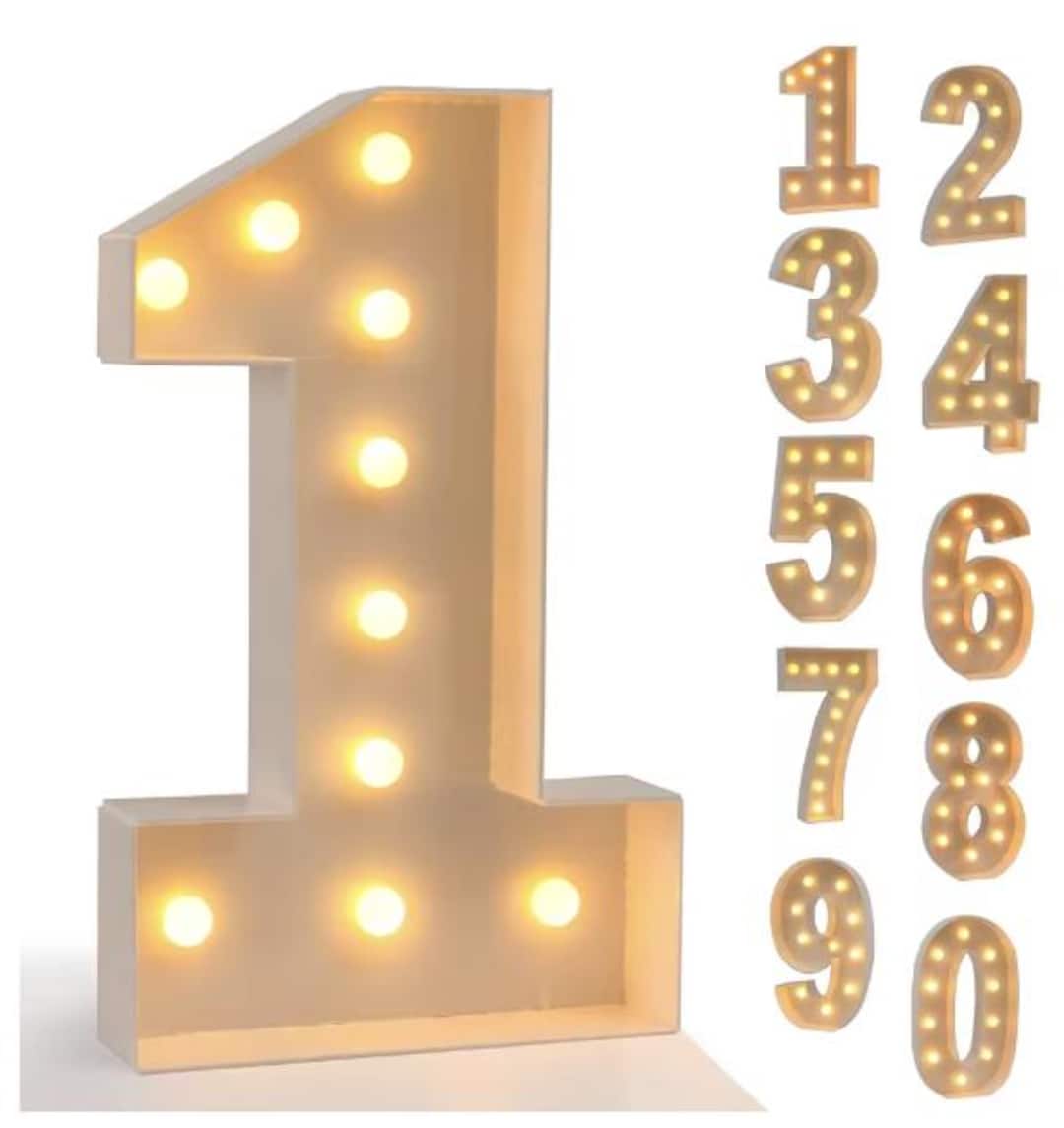 DIY Light up Number Prop: 60" Party Decor - Etsy