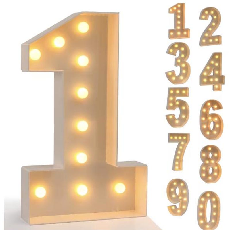 Large Light up Numbers - Etsy
