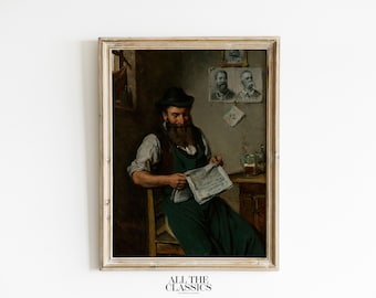Man Reading Wall Art - Etsy