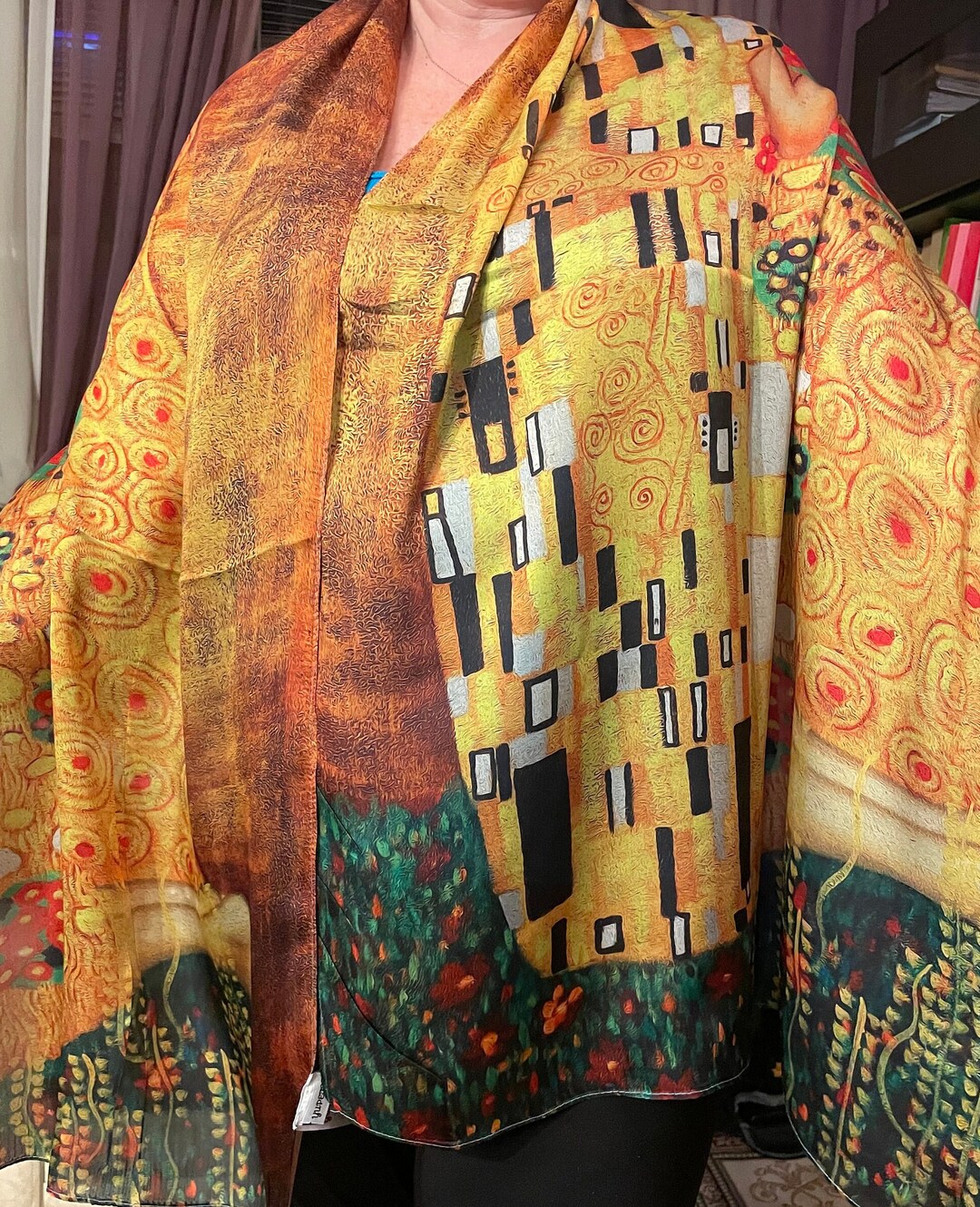 Woman Scarf Starry Night Silky Scarf Art Scurf Van Gogh Art - Etsy