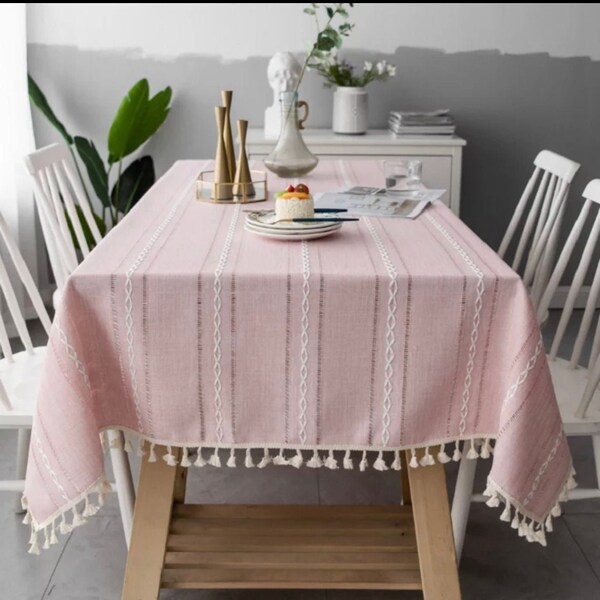 Pink Tablecloth - Etsy