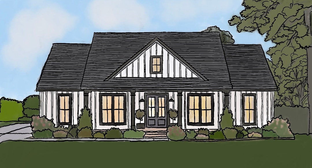 Custom Home Digital Print - Etsy