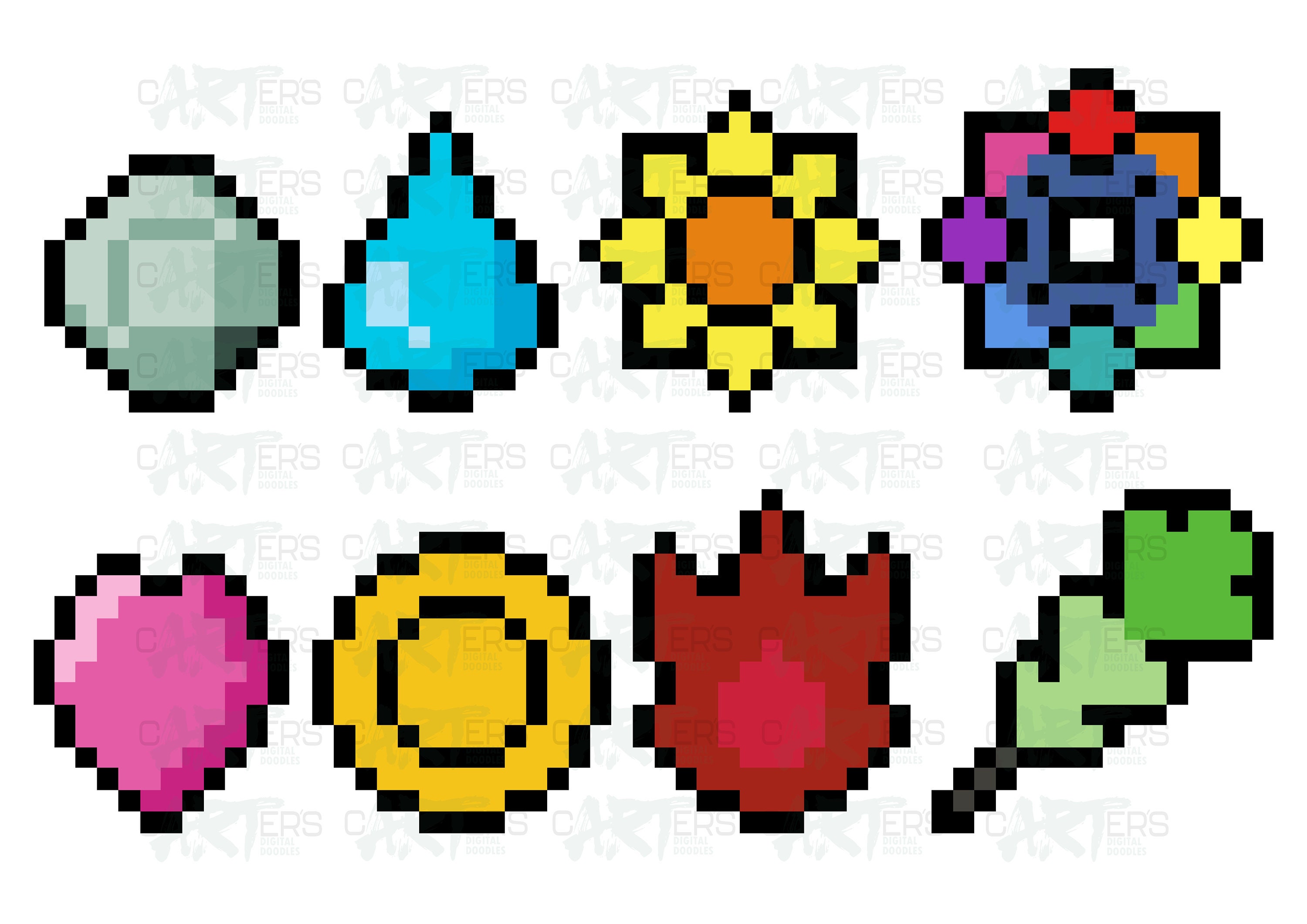 8bit Pixel Art | Retro Video Game | Game Characters Illustration ...