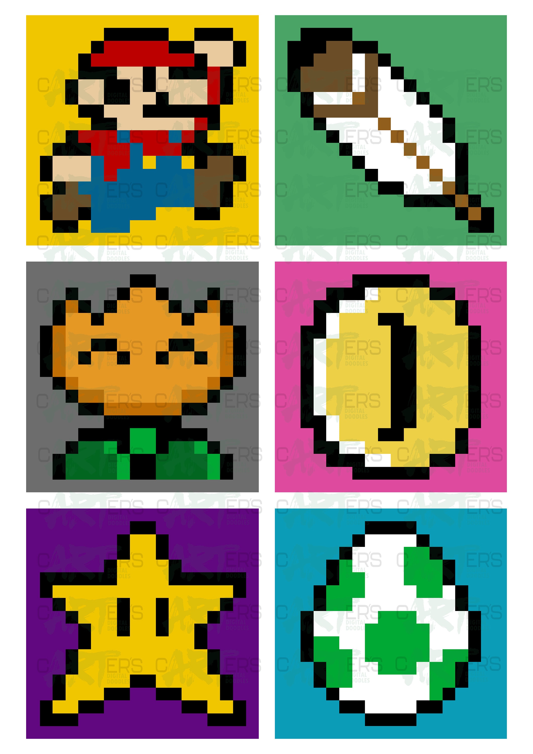 8bit Pixel Art | Retro Video Game | Game Characters Illustration ...