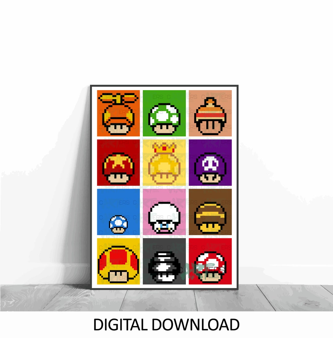 8bit Pixel Art | Retro Video Game | Game Characters Illustration ...