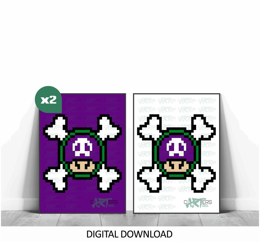 8bit Pixel Art Retro Video Game Game Characters Illustration Gamer Gift ...