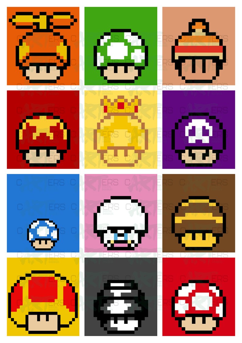 8bit Pixel Art | Retro Video Game | Game Characters Illustration ...