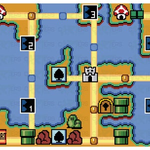 8bit Pixel Art | Retro Video Game | Map of the World | Gamer Gift ...