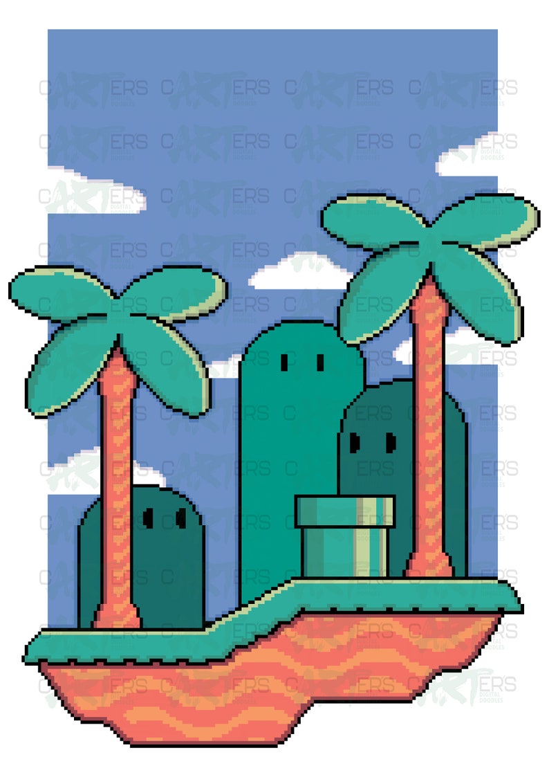 8bit Pixel Art | Retro Video Game | Game Characters Illustration ...