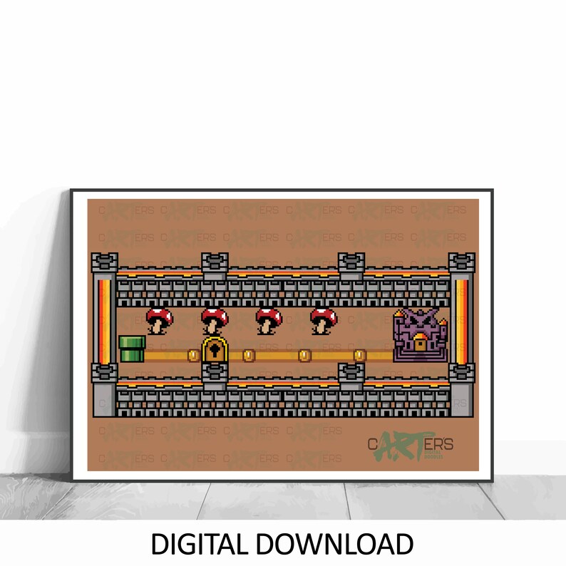 8bit Pixel Art Retro Video Game Map of the World Gamer Gift Gaming Map ...