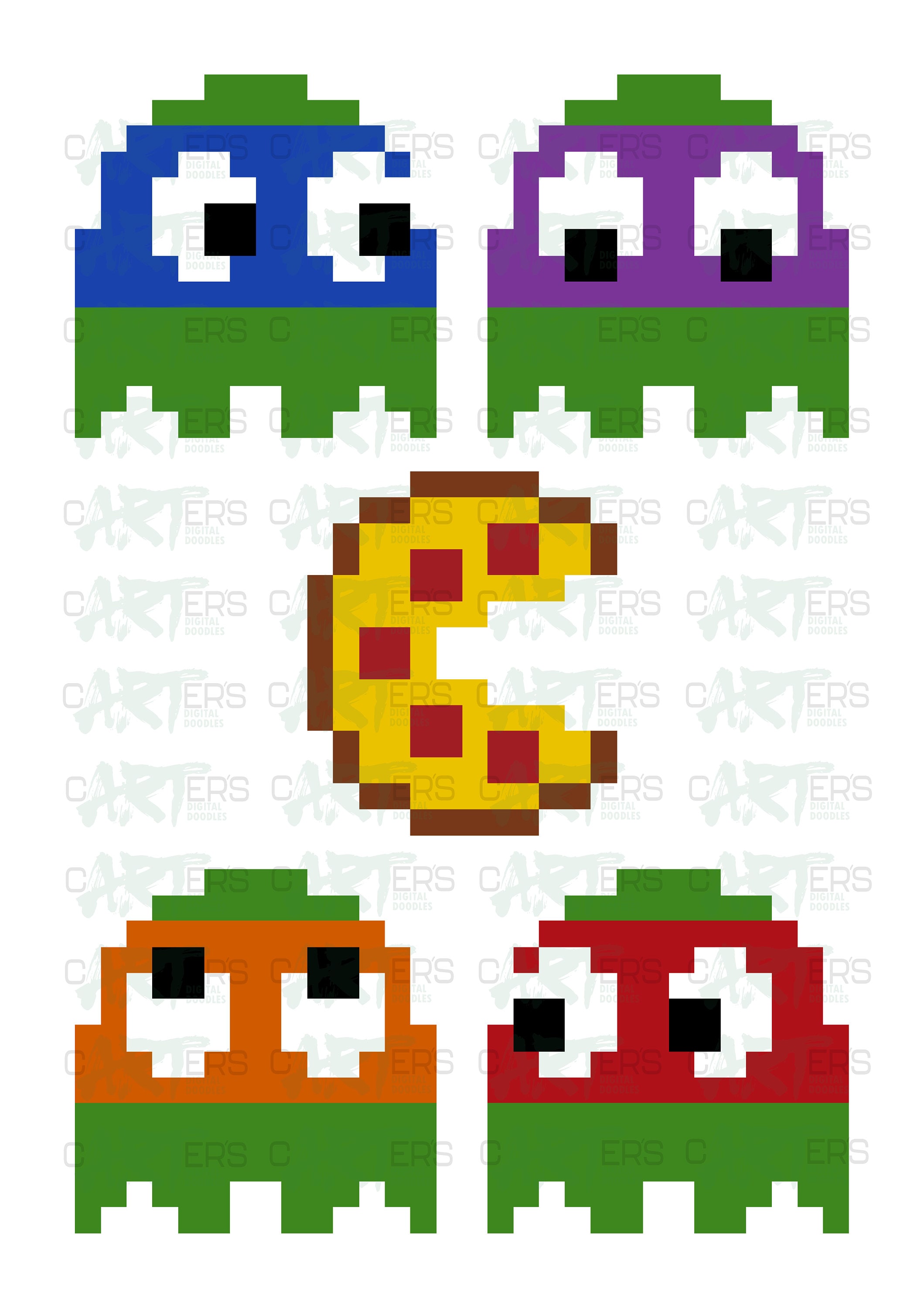 8bit Pixel Art | Retro Video Game | Game Characters Illustration ...