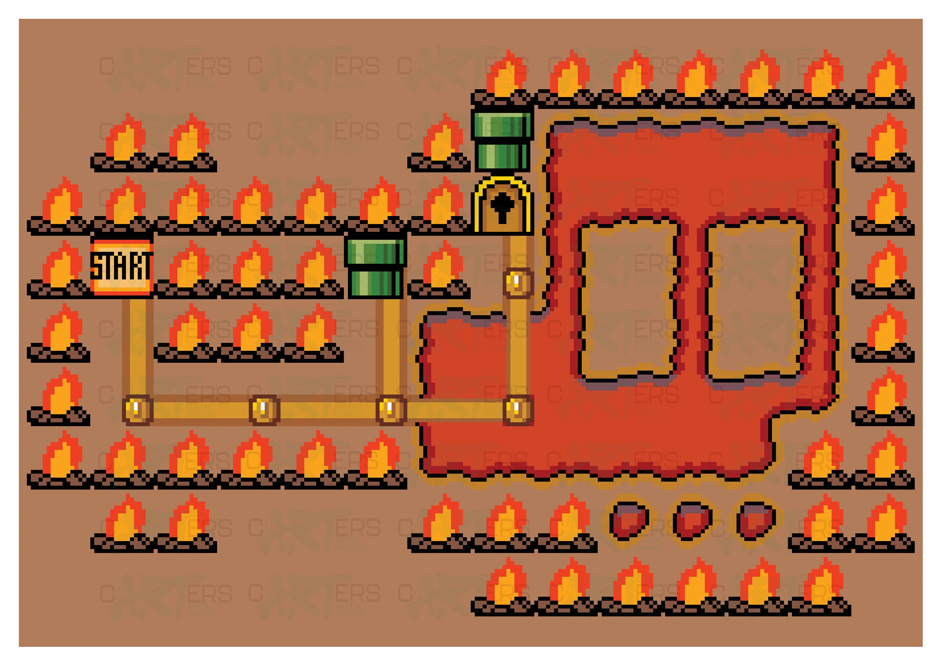 8bit Pixel Art Retro Video Game Map of the World Gamer Gift Gaming Map ...