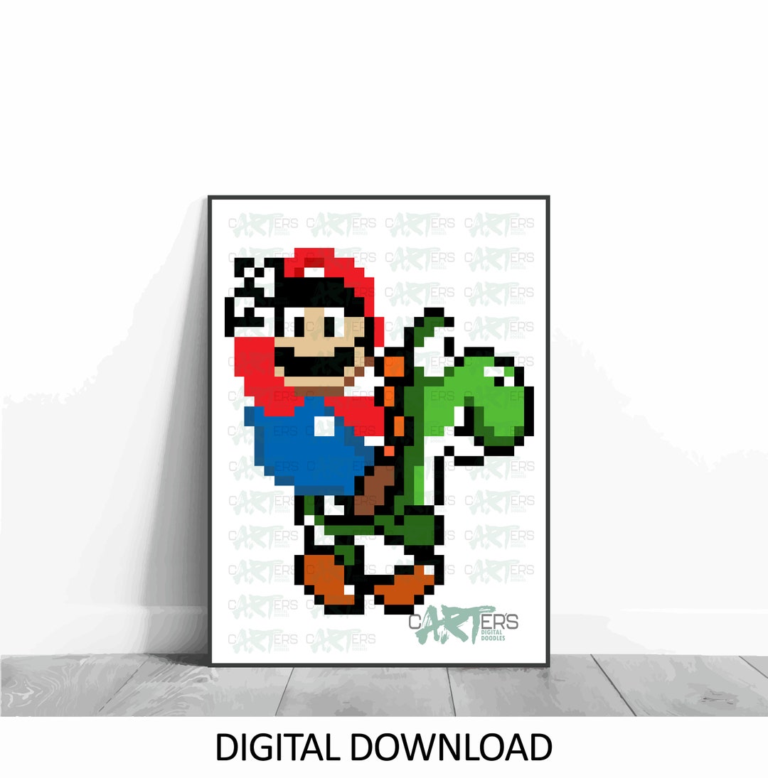 8bit Pixel Art | Retro Video Games | Games Room Art | Gamer Gift ...