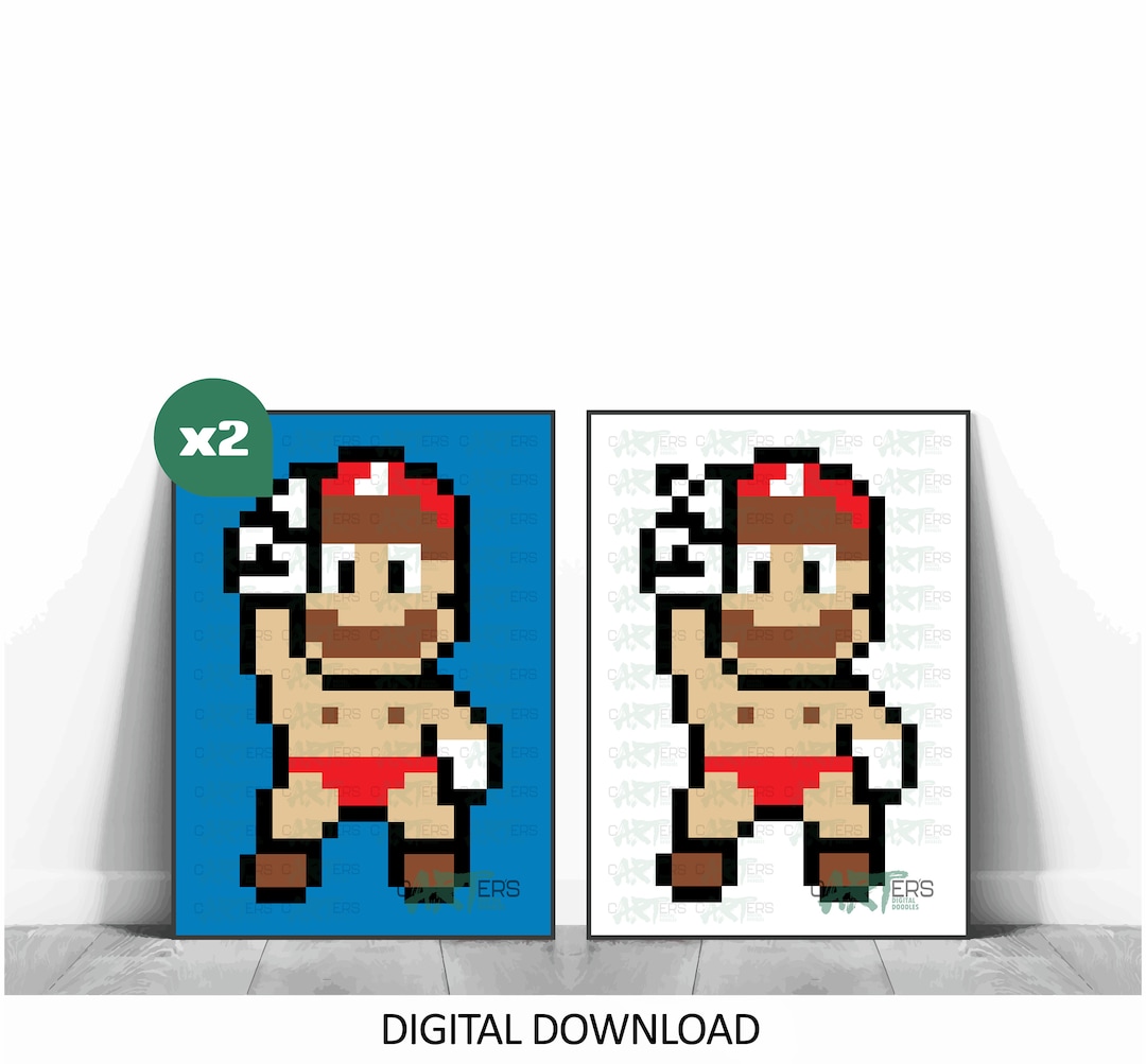 8bit Pixel Art | Retro Video Game | Game Characters Illustration ...