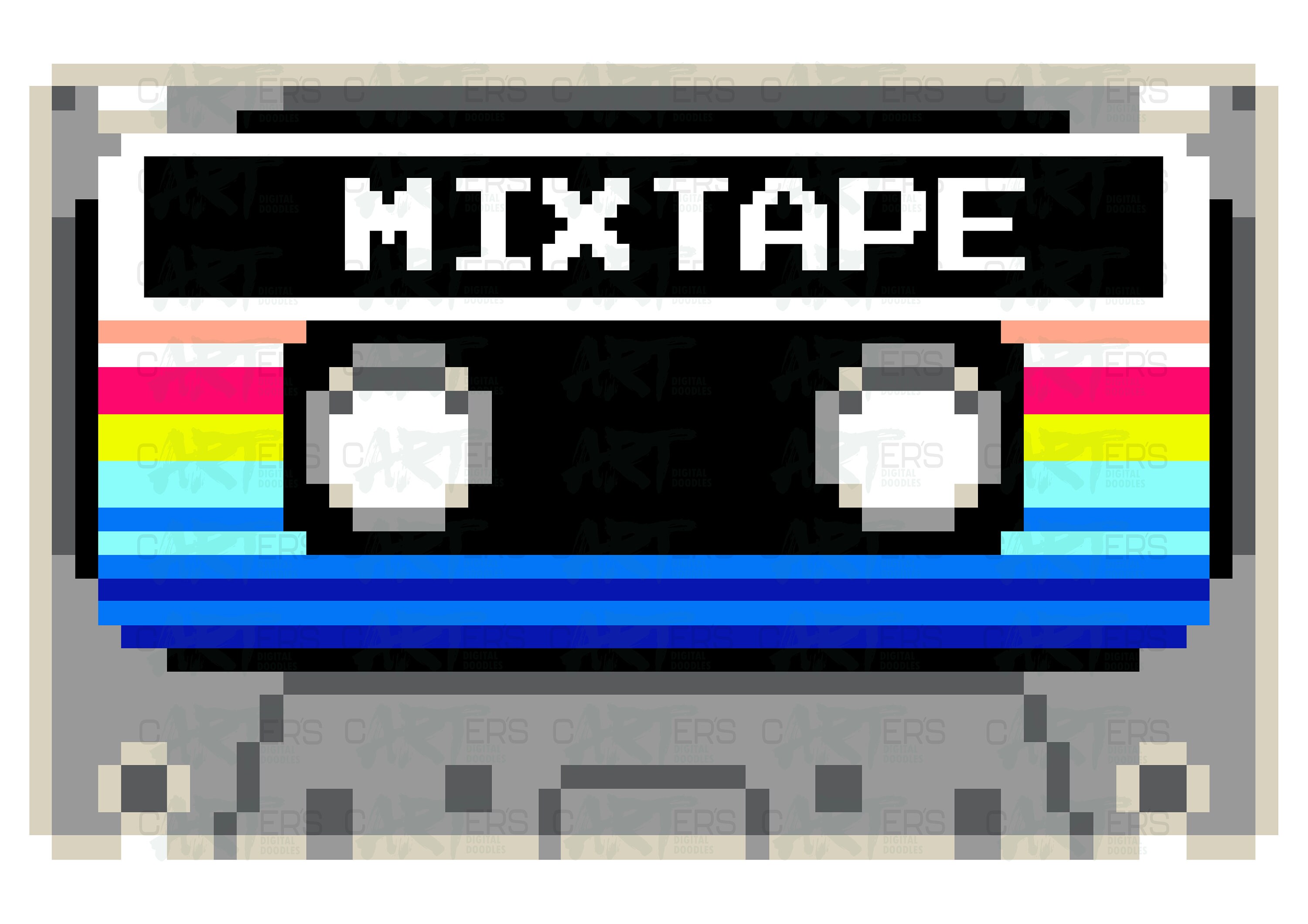 8bit Pixel Art | Retro Video Game | Mix Tape Illustration | Nostalgic ...