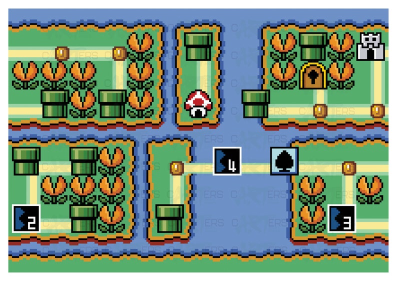 8bit Pixel Art Retro Video Game Map of the World Gamer Gift Gaming Map ...