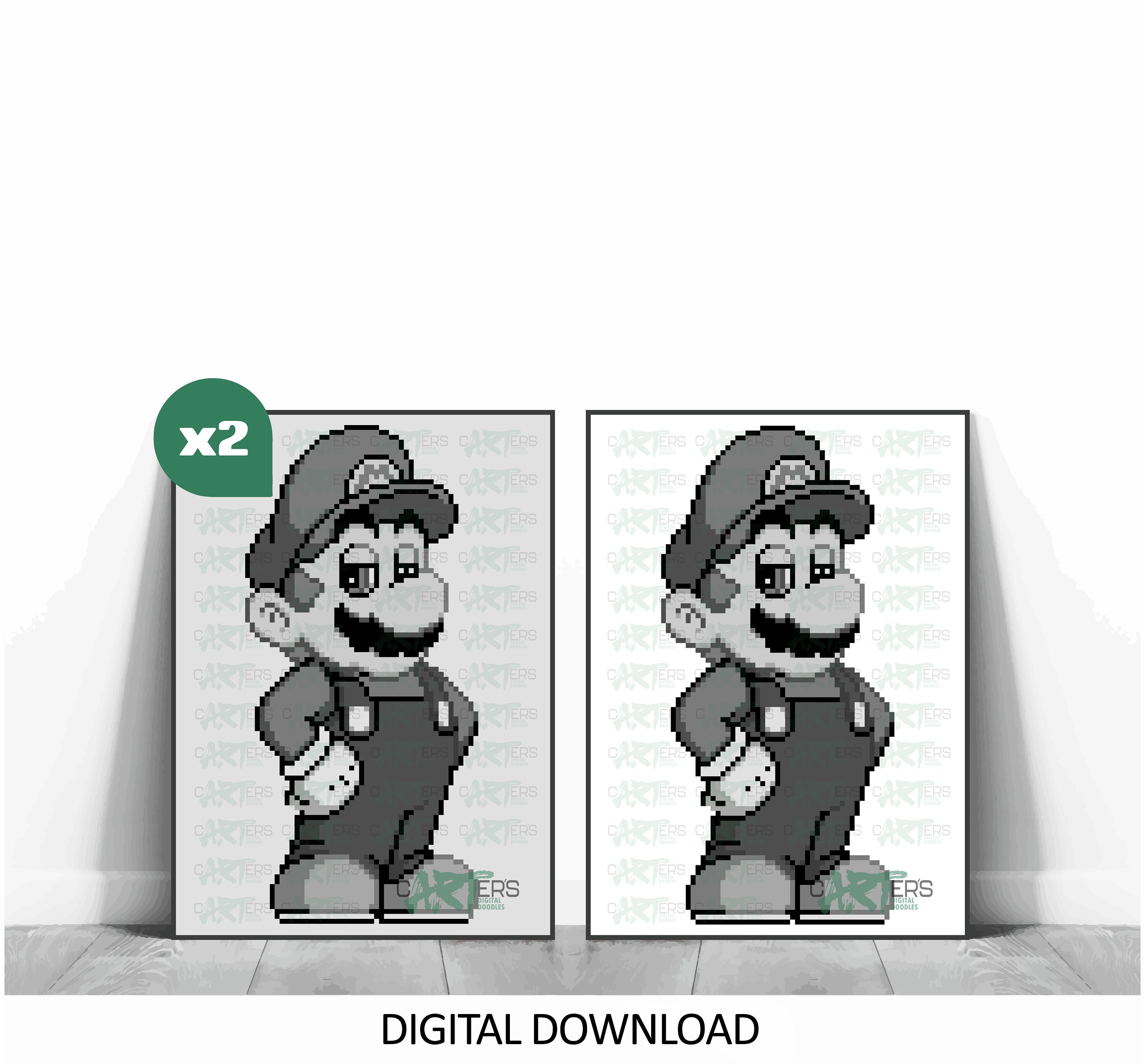 Minecraft Pixel Art Mario