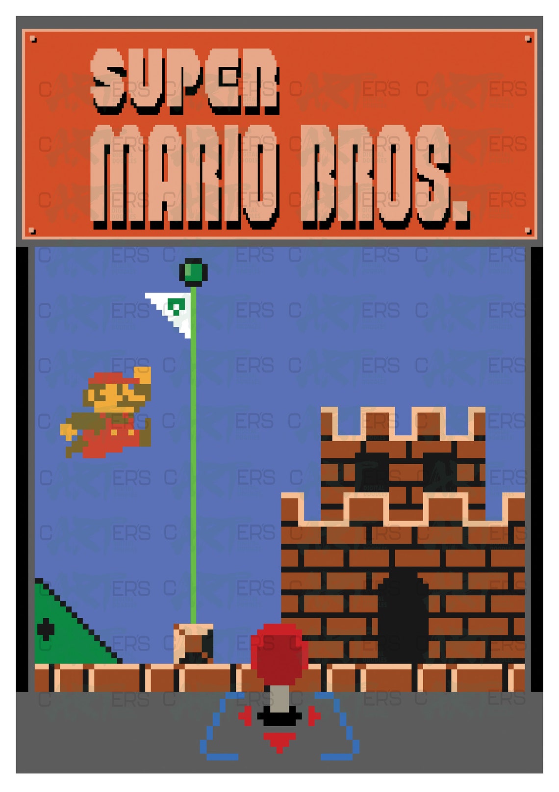 8bit Pixel Art | Retro Video Game | Arcade Machine | Gamer Gift ...