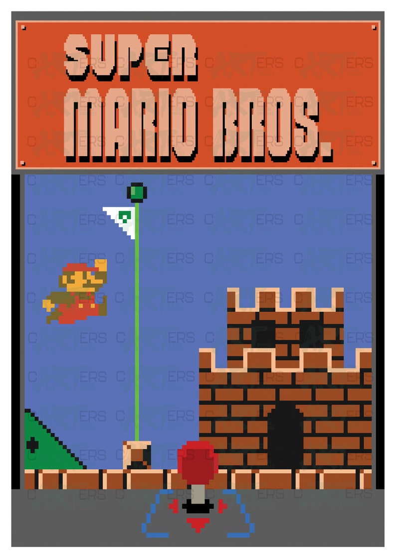 8bit Pixel Art | Retro Video Game | Arcade Machine | Gamer Gift ...