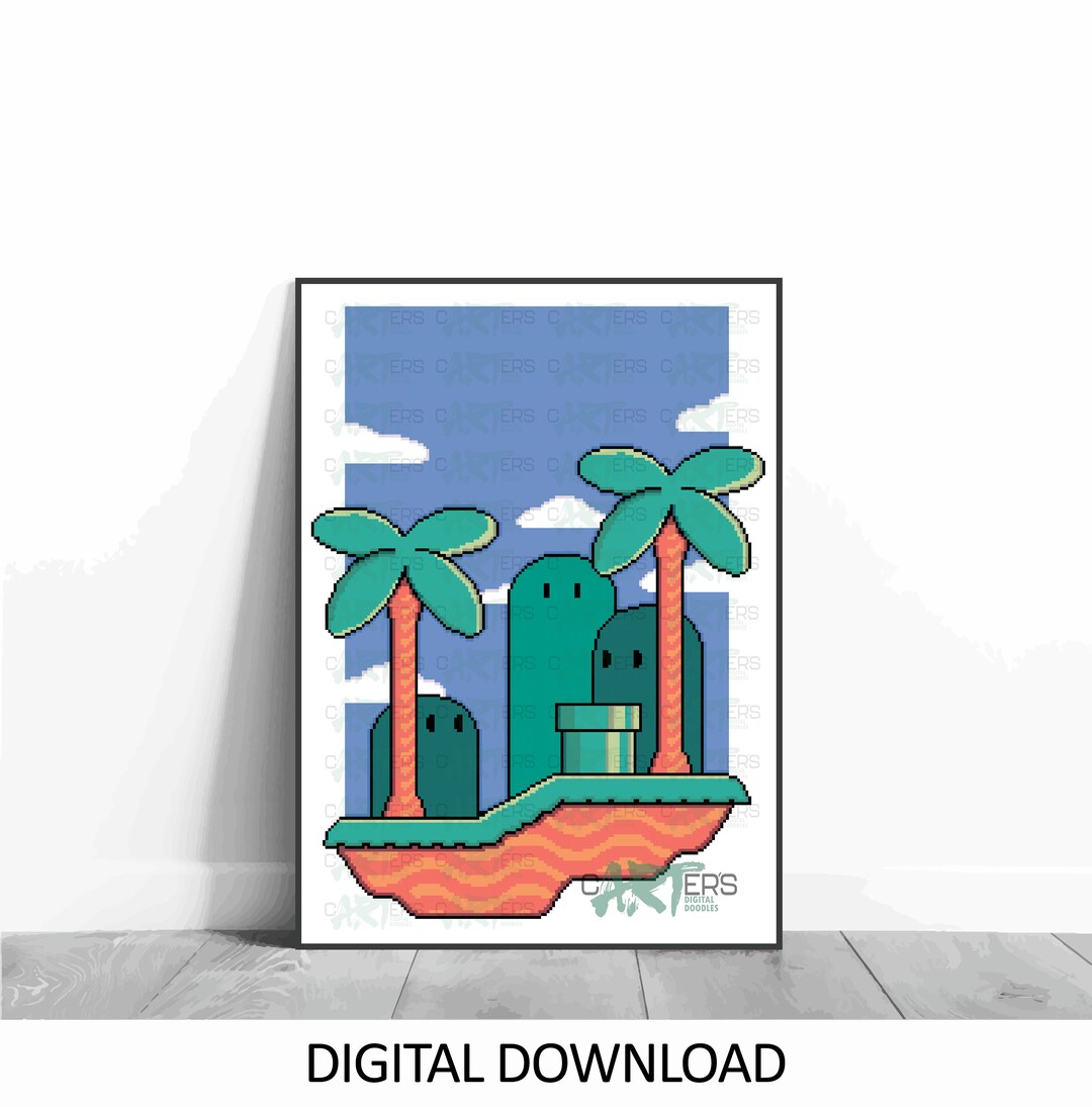 8bit Pixel Art | Retro Video Game | Game Characters Illustration ...