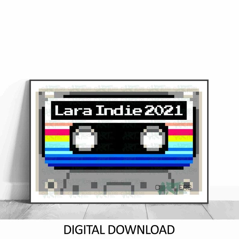8bit Pixel Art | Retro Video Game | Mix Tape Illustration | Valentines ...