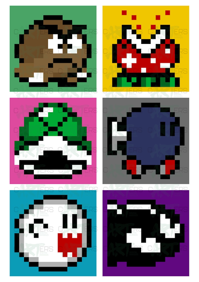 8bit Pixel Art | Retro Video Game | Game Characters Illustration ...