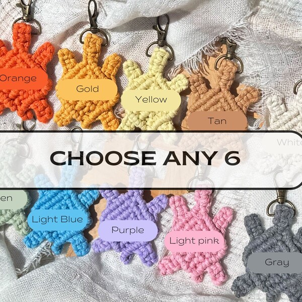 Choose 3 Tropical Macrame Turtle Keychains, Colorful Sea Turtle ...