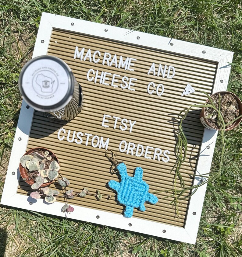 Choose 3 Tropical Macrame Turtle Keychains, Colorful Sea Turtle ...