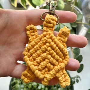 Tropical Macrame Turtle Keychain Collection, Colorful Sea Turtle Keyrings for Gifting, Macrame ...