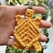 Tropical Macrame Turtle Keychain Collection, Colorful Sea Turtle Keyrings for Gifting, Macrame ...