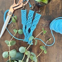 Choose 3 Tropical Macrame Turtle Keychains, Colorful Sea Turtle ...