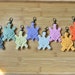 Tropical Macrame Turtle Keychain Collection, Colorful Sea Turtle ...