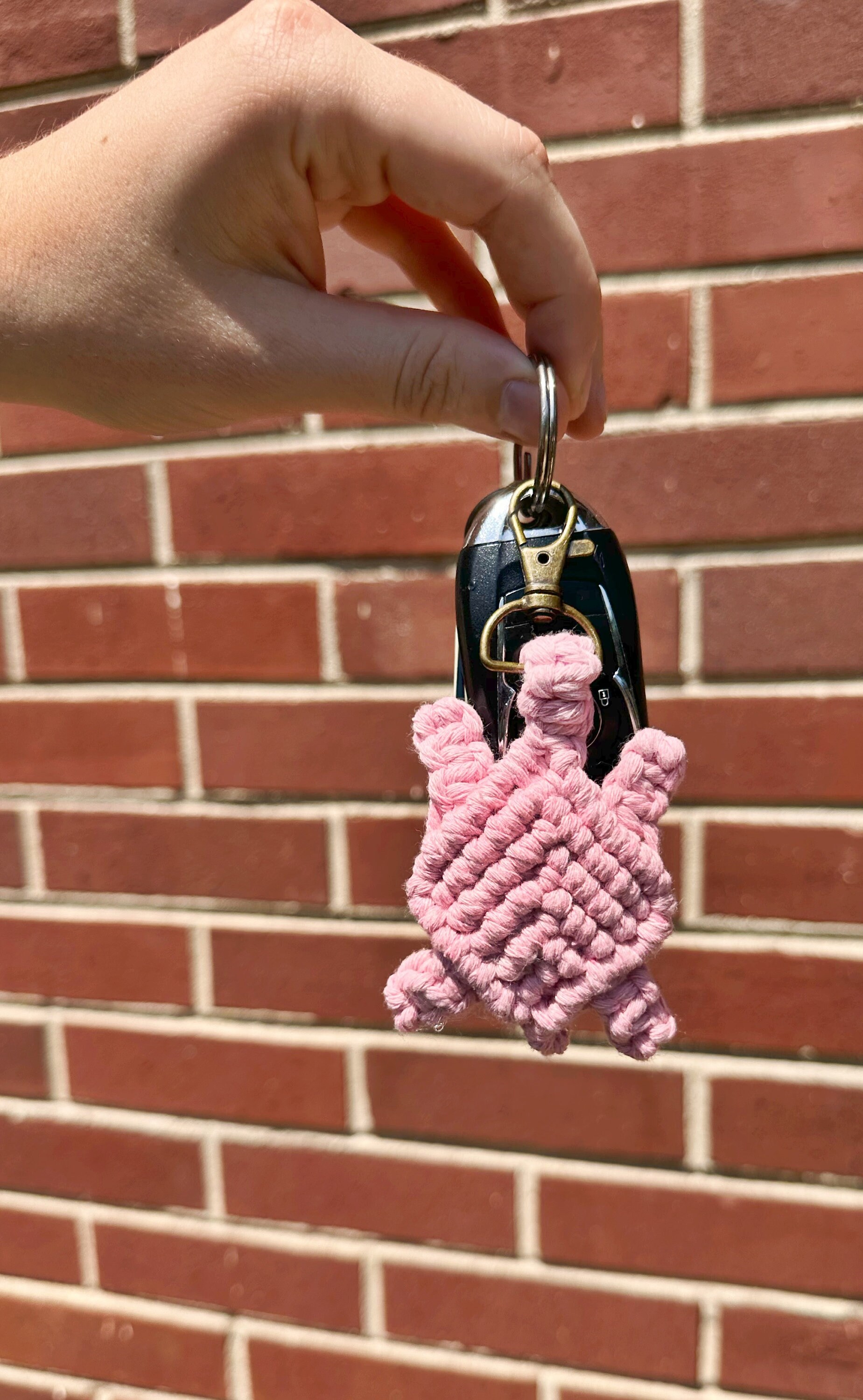 Tropical Macrame Turtle Keychain Collection, Colorful Sea Turtle ...