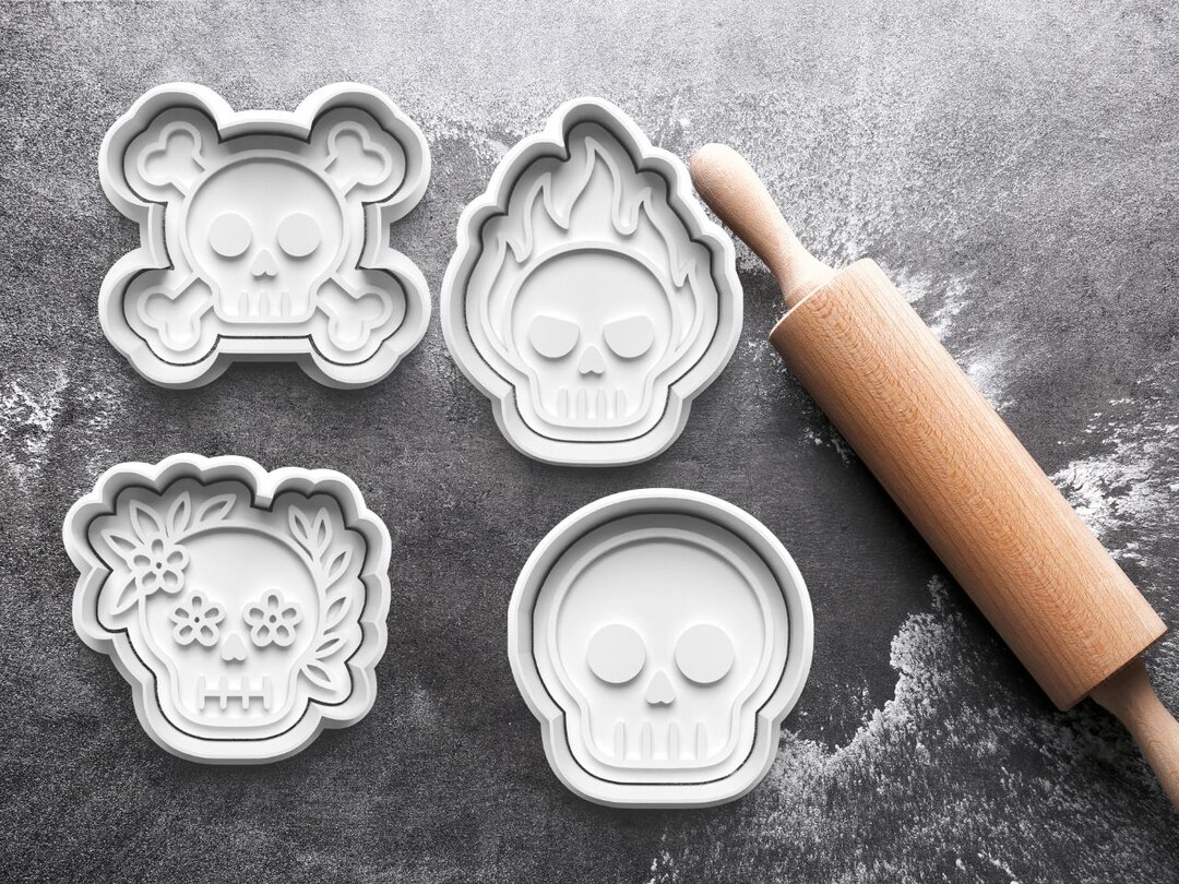 Skulls Cookie - Play Dough - Clay Cutters - Etsy