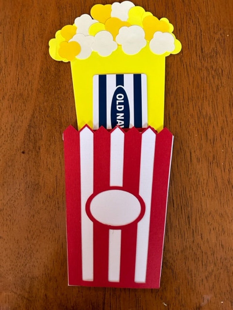 Popcorn Gift Card Holder - Etsy
