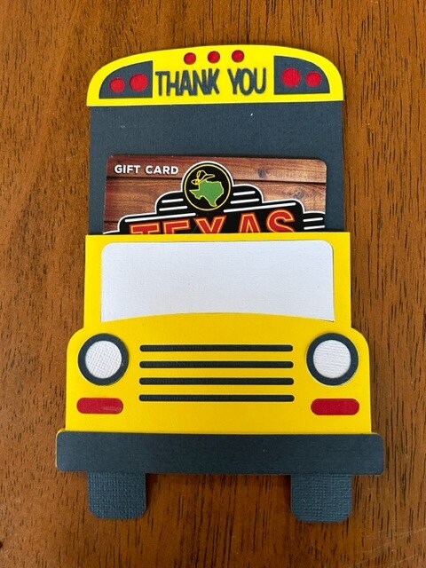 School Bus Gift Card Holder - Etsy