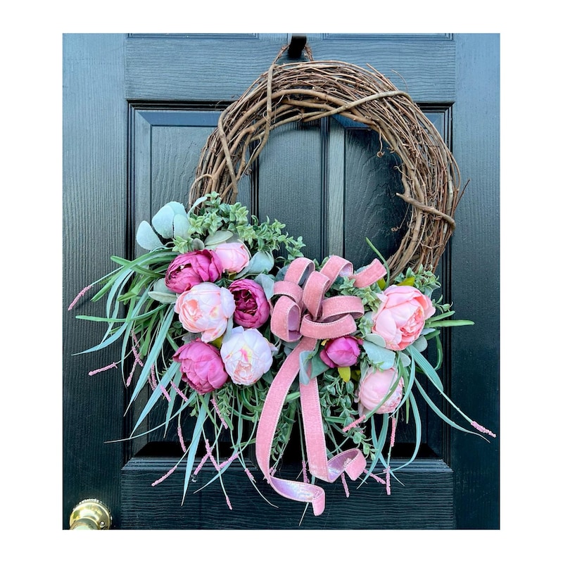 Pink Spring Wreath - Etsy