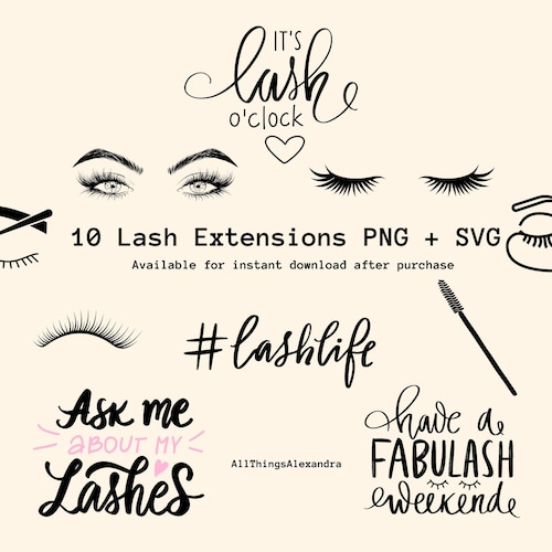 Lash Boss SVG PNG DXF Lashes Lash Tech Cut Files - Etsy