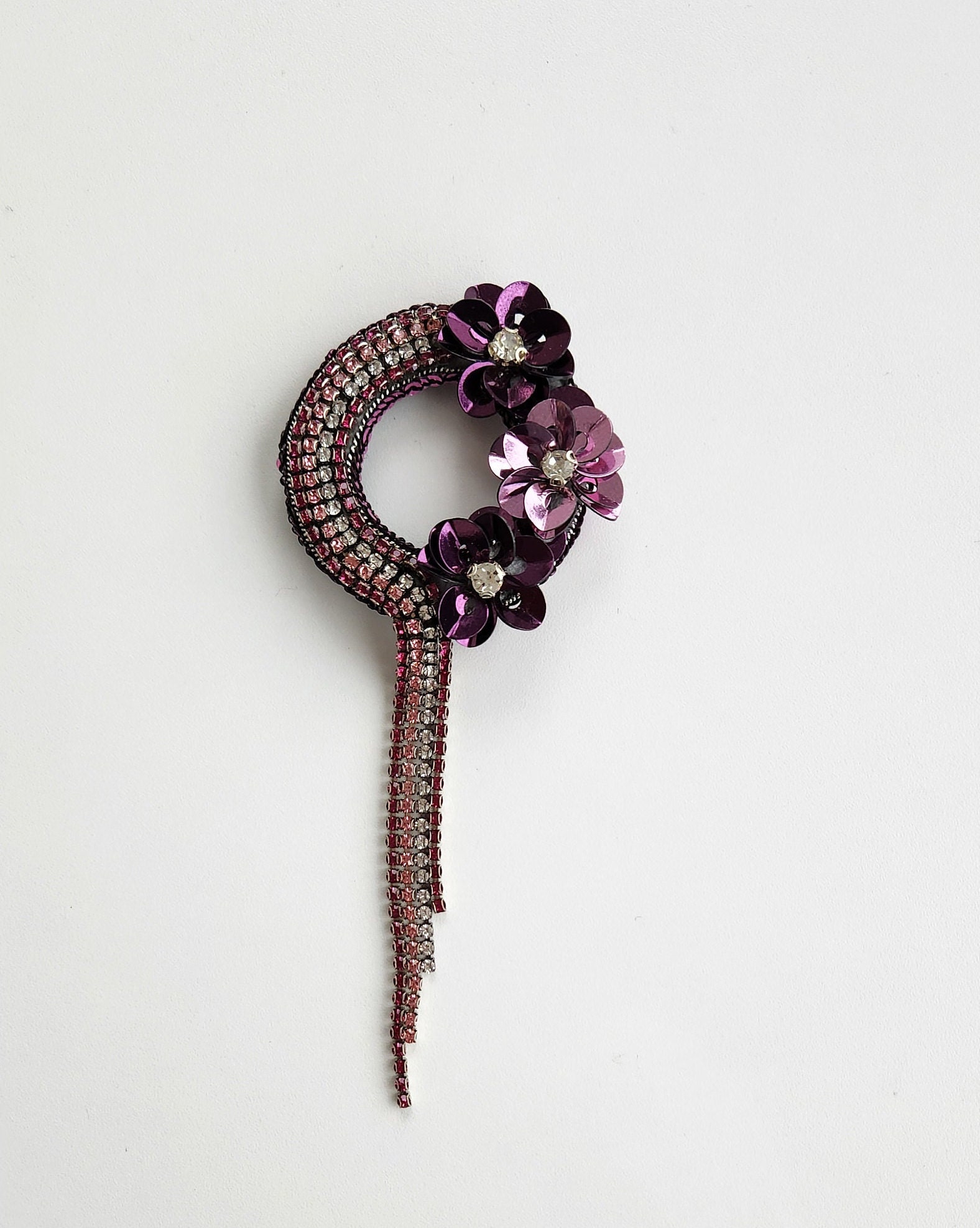 Handmade Flower Wreath Brooch - Etsy