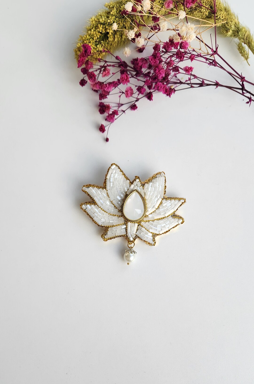 Lotus Flower Brooch - Etsy