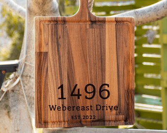 Personalized Cutting Board With Last Name and Zip Code - Etsy