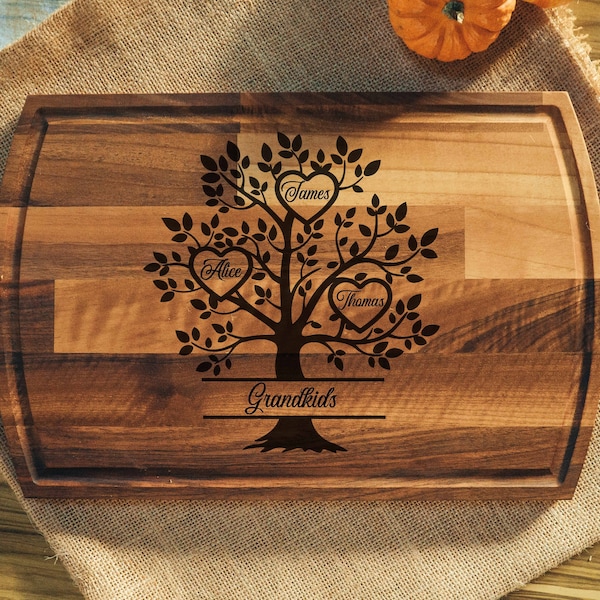 Engraved Family Tree Cutting Boards - Etsy