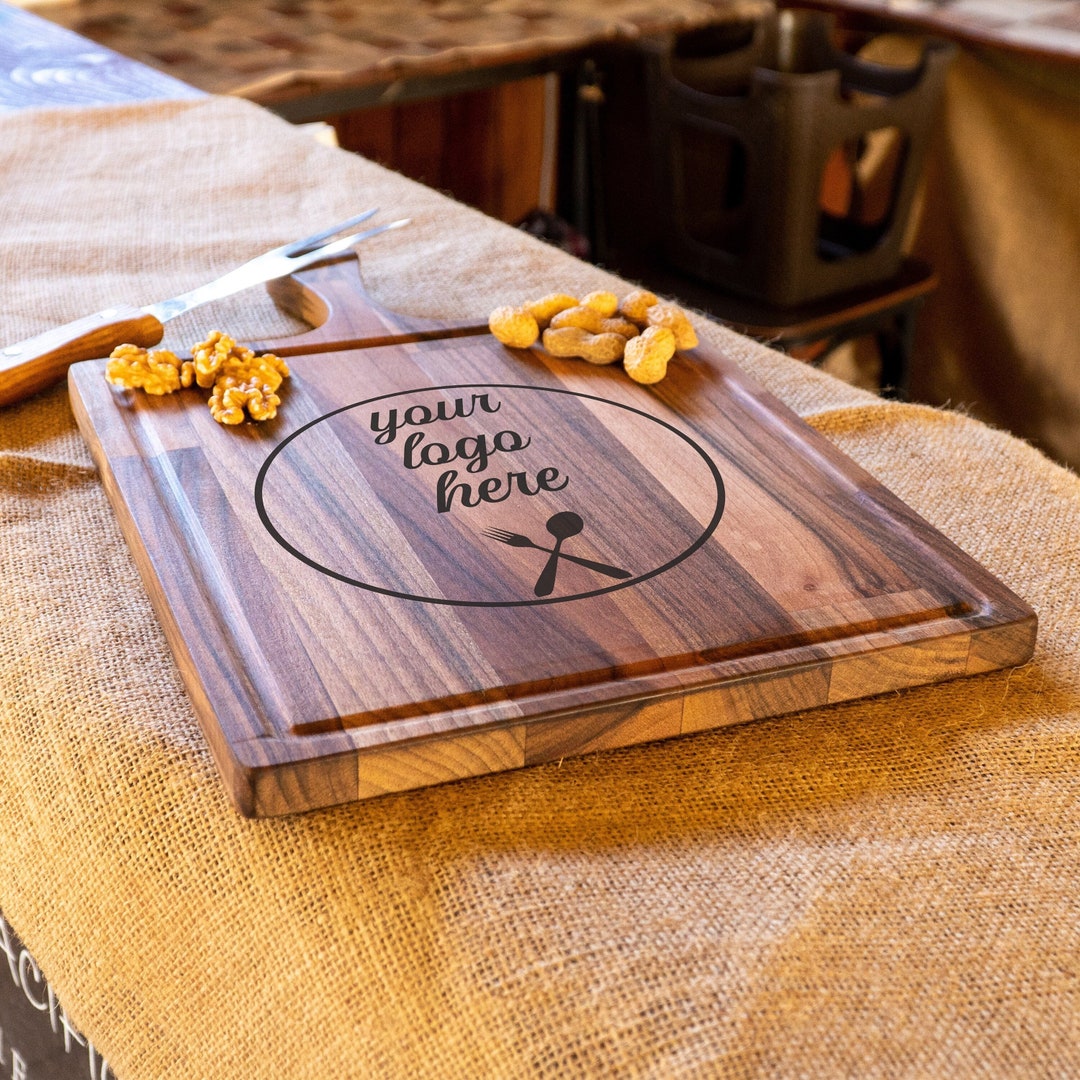 Engraved Cutting Board With Logo, Logo Cutting Board, Personalize ...